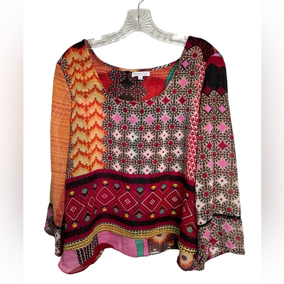 Patrons of Peace | Tops | Nwot Patrons Of Peace Colorful Boho Top With ...